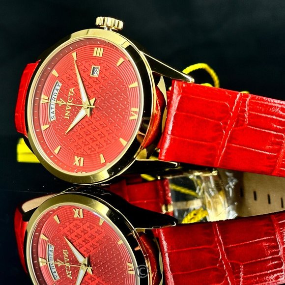 Invicta | Accessories | New Invicta Classic Vintage Ladies 4mm Red Dial ...
